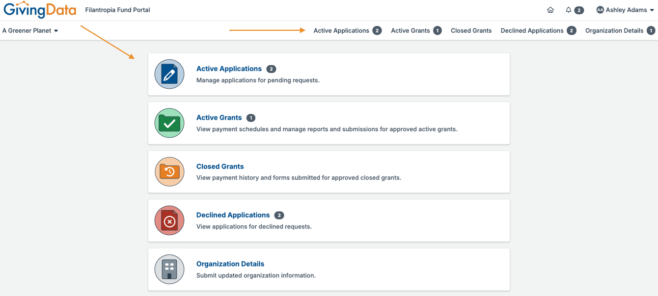 Grantee Portal User Experience - Navigation, Reports, and Other Forms